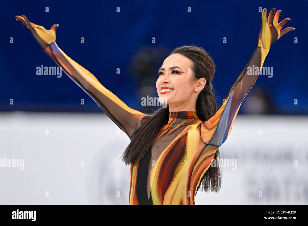 SAITAMA, JAPAN - MARCH 25: Madison Chock of the United States compete ...