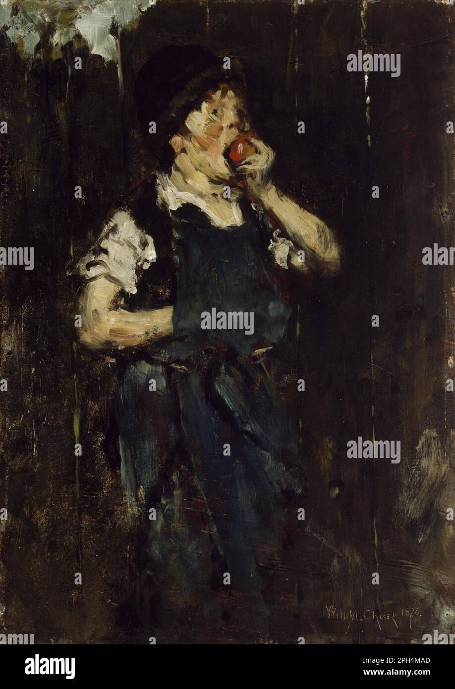 The Apprentice (Boy with Apple) 1876 by William Merritt Chase Stock ...