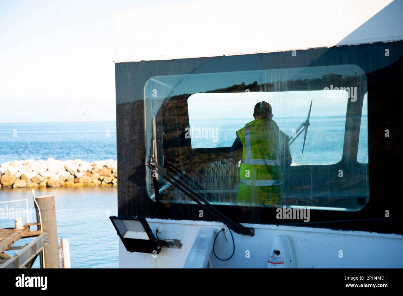 Quarterdeck of a Commercial Catamaran Stock Photo - Alamy
