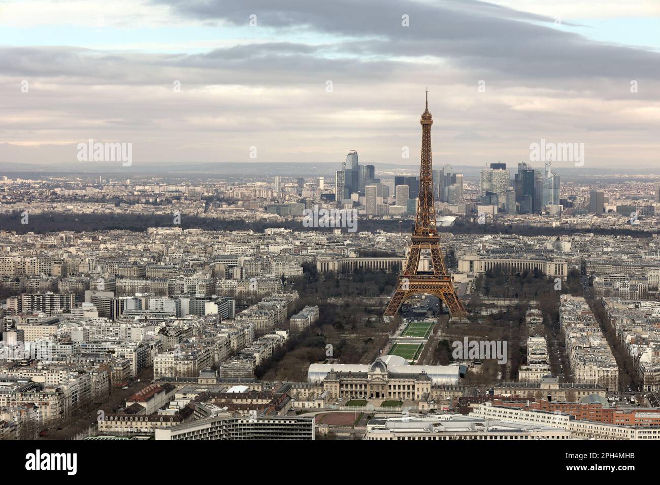 View of Paris from the Montparnasse tower, Paris, France Stock Photo ...