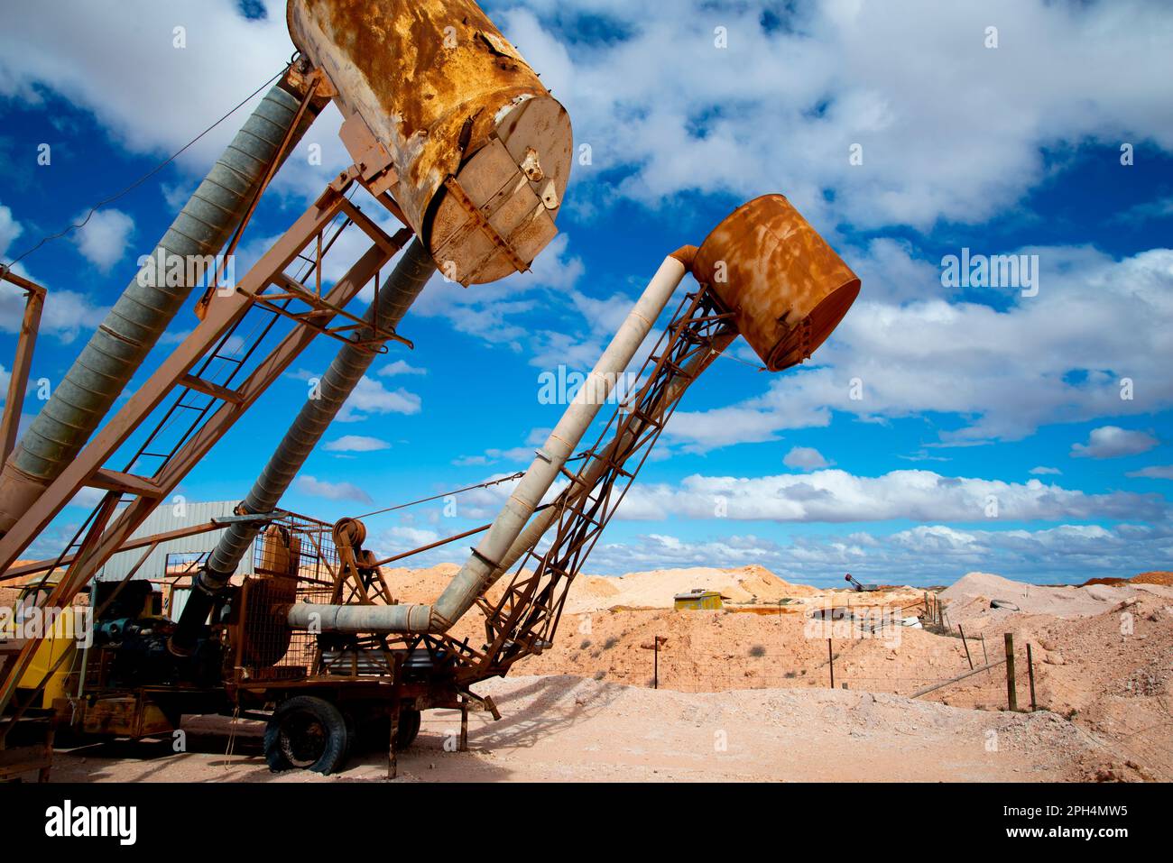 Blower for Opal Mining - Coober Pedy - Australia Stock Photo - Alamy