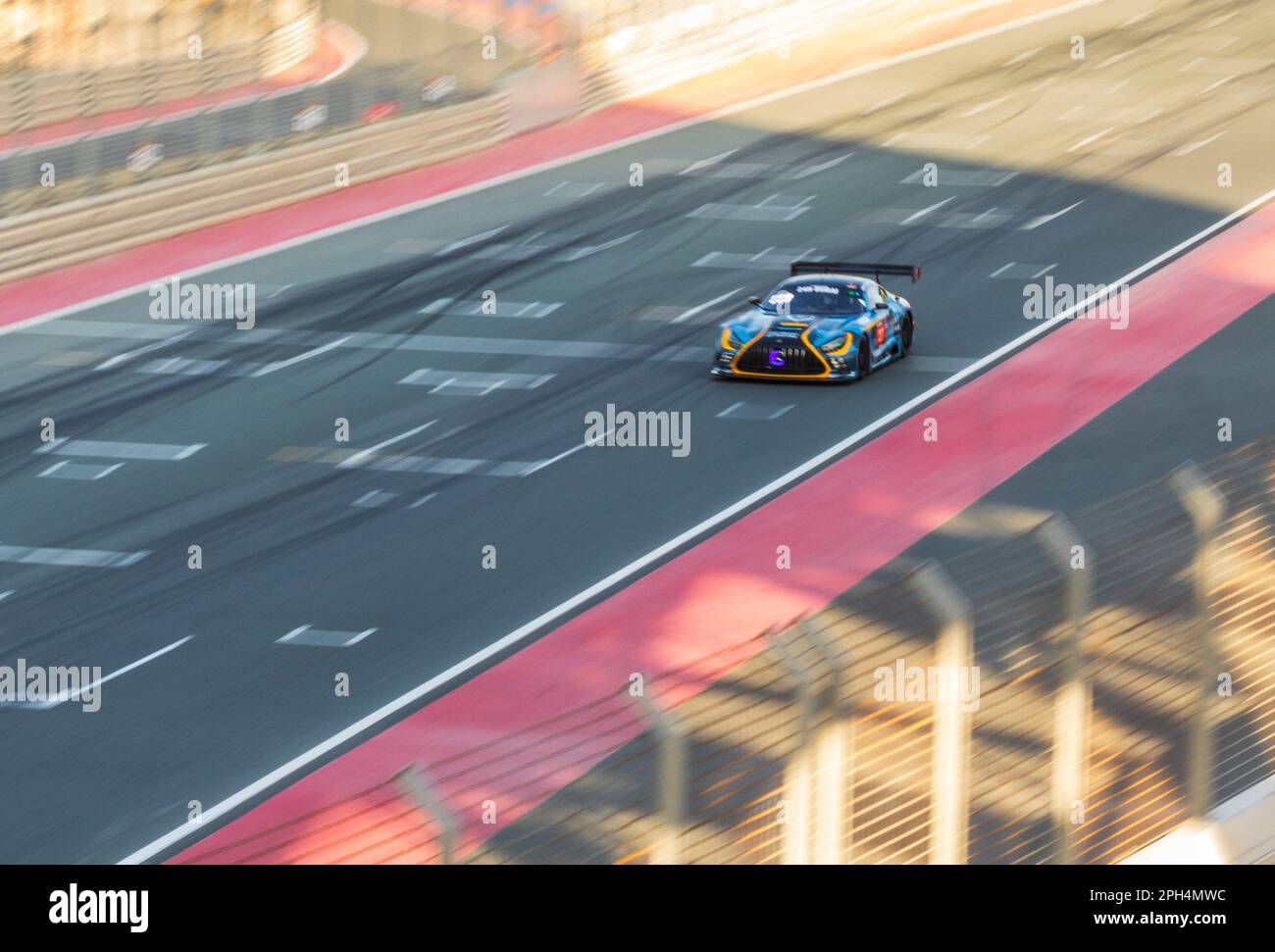 Dubai, UAE - 01.14.2023 - Racing cars on Dubai Autodrome circuit during ...