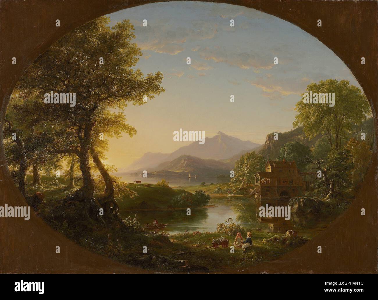 The Mill, Sunset 1844 by Thomas Cole Stock Photo - Alamy