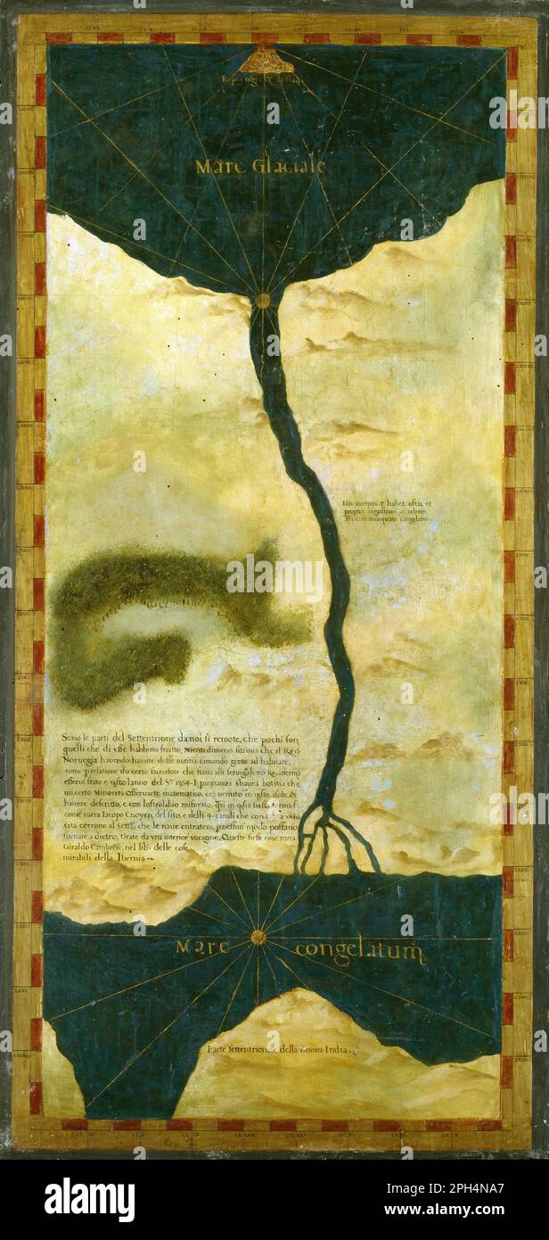 Polar lands imagined on top of the Bay of Hudson (1575 - 1586) by ...