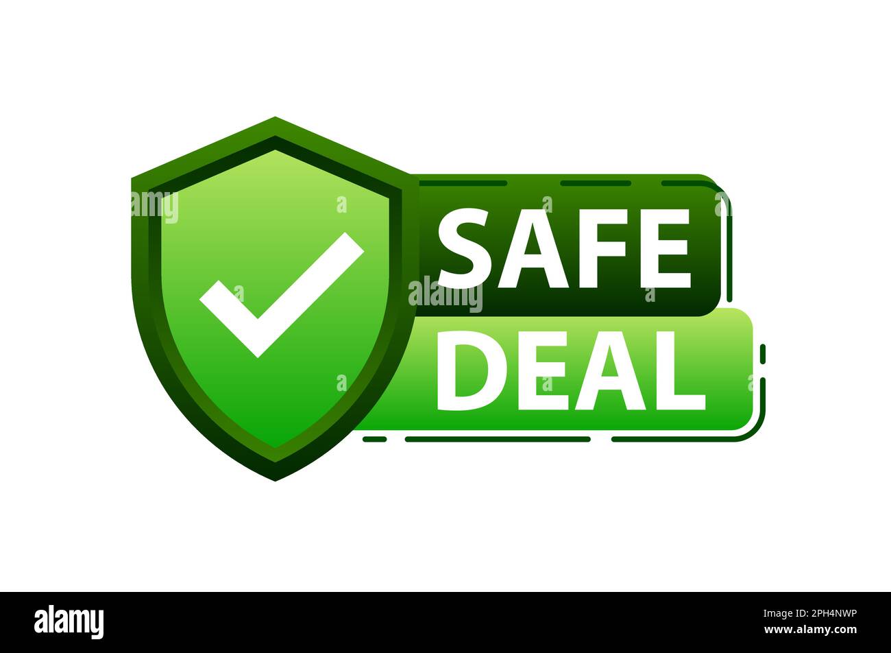 Safe deal label. International agreement. Maximum security and ...