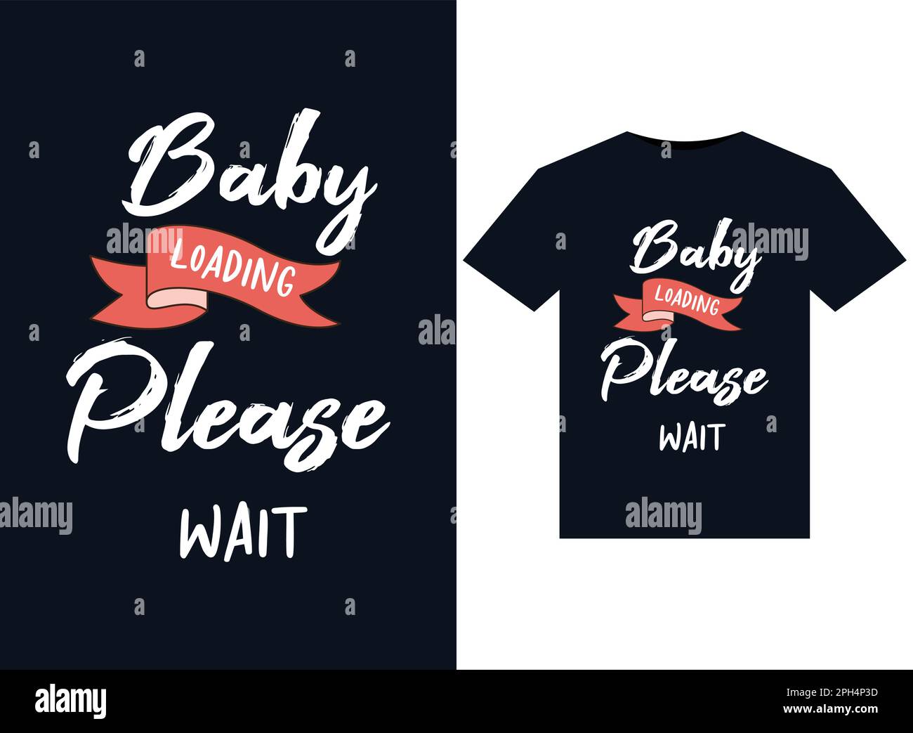 Baby loading please wait illustrations for print-ready T-Shirts design ...