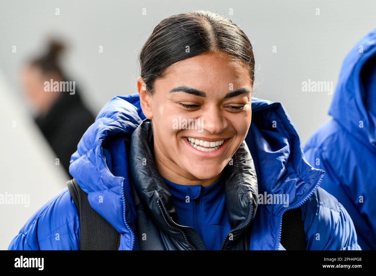 Jess Carter #7 of Chelsea Women arriving before The FA Women's Super ...