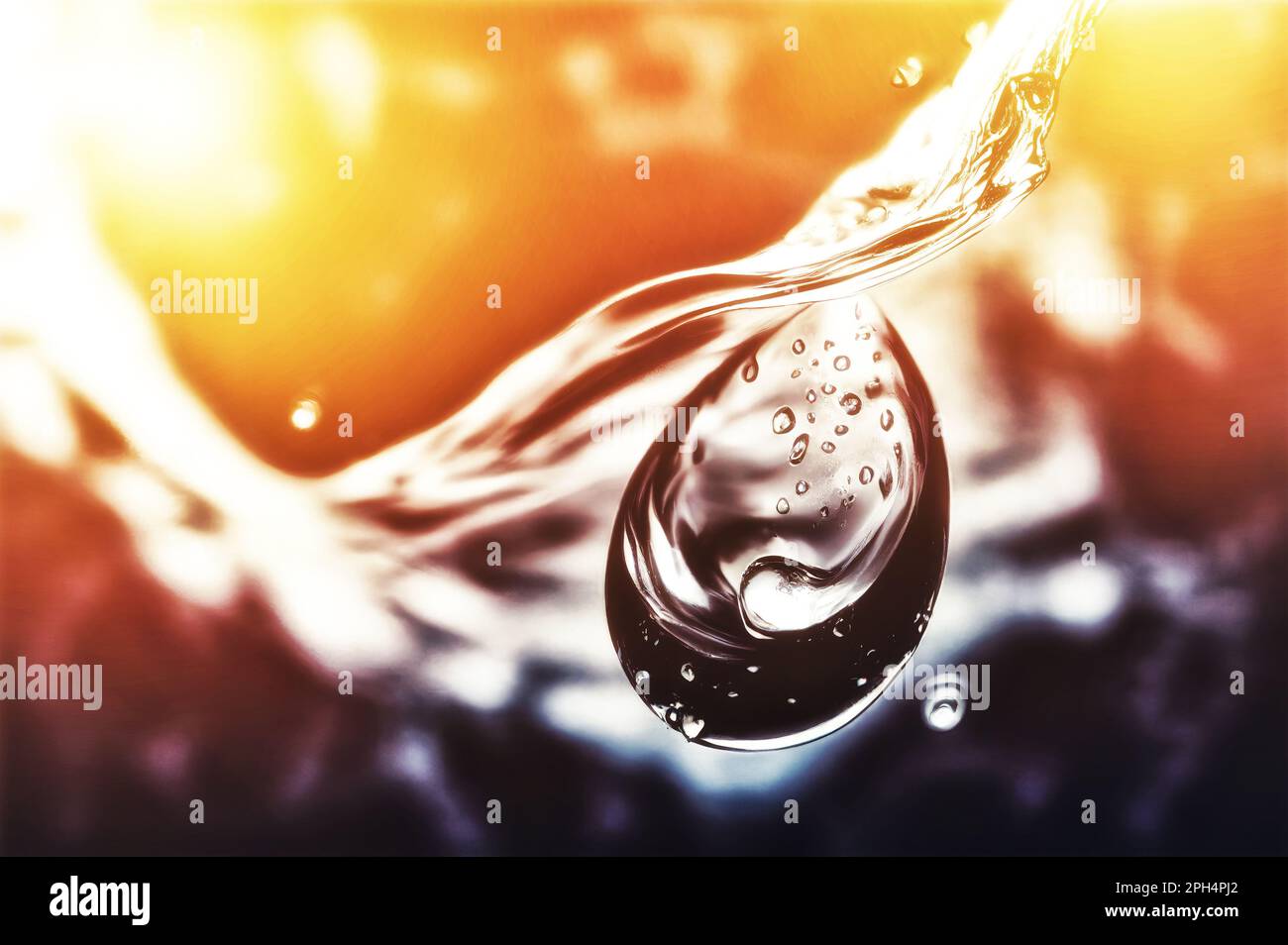 Water splash and water drop. Digital art Stock Photo - Alamy