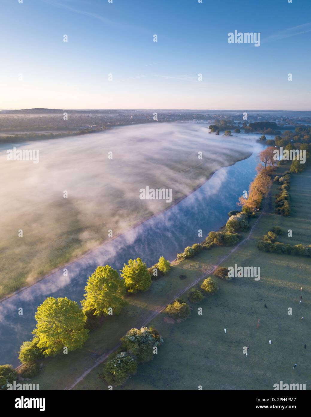 Aerial of oxford river thames hi-res stock photography and images - Alamy
