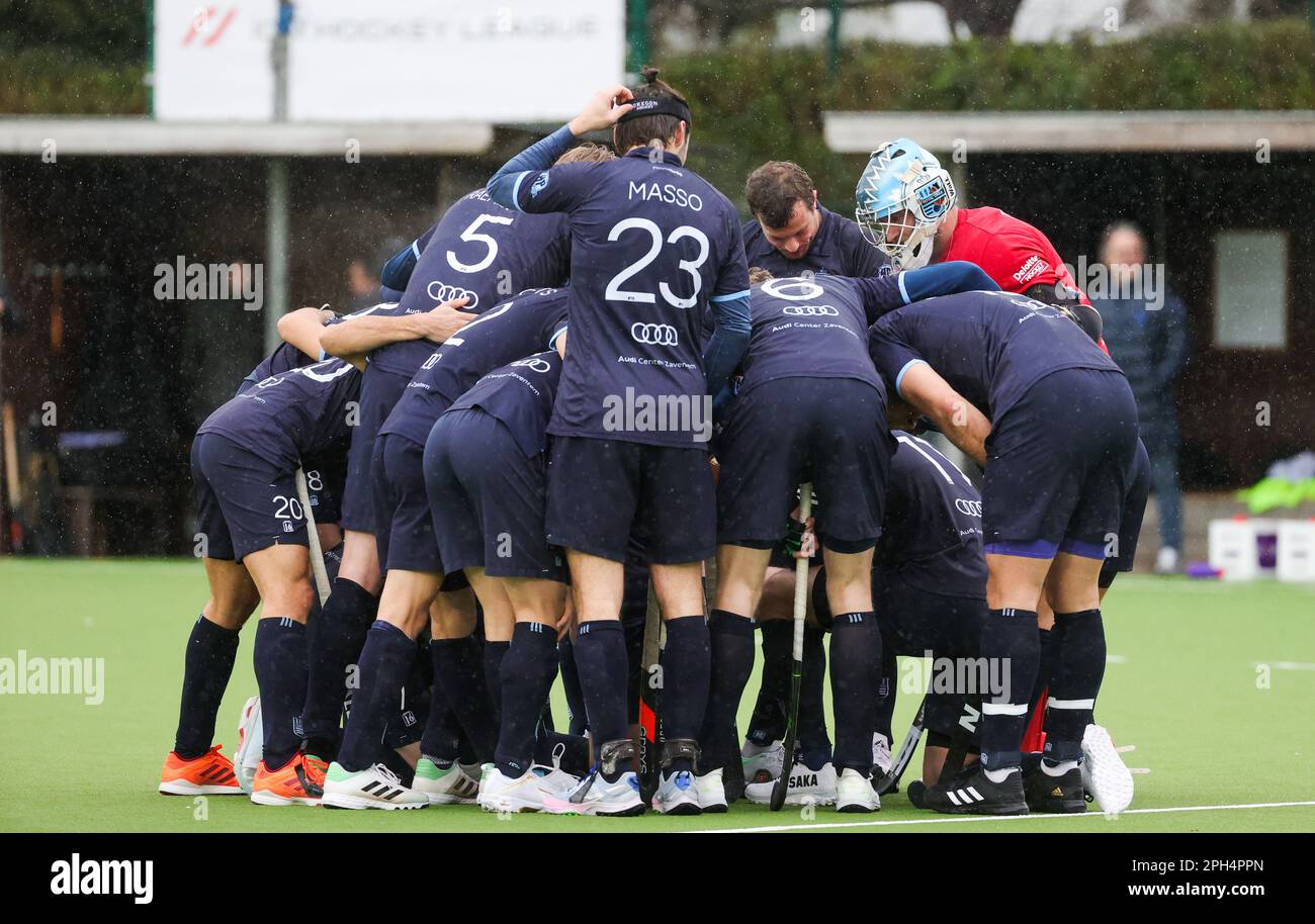 Brussels, Belgium. 26th Mar, 2023. Oree's players pictured at the start ...