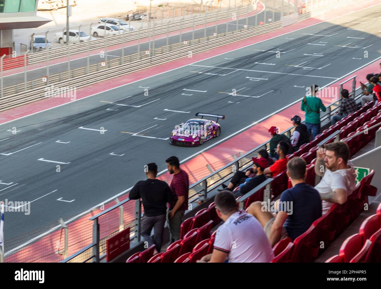 Dubai, UAE - 01.14.2023 - Racing cars on Dubai Autodrome circuit during ...