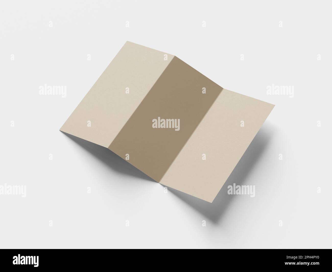 DL Tri-Fold Brochure 3D Rendering Stock Photo - Alamy