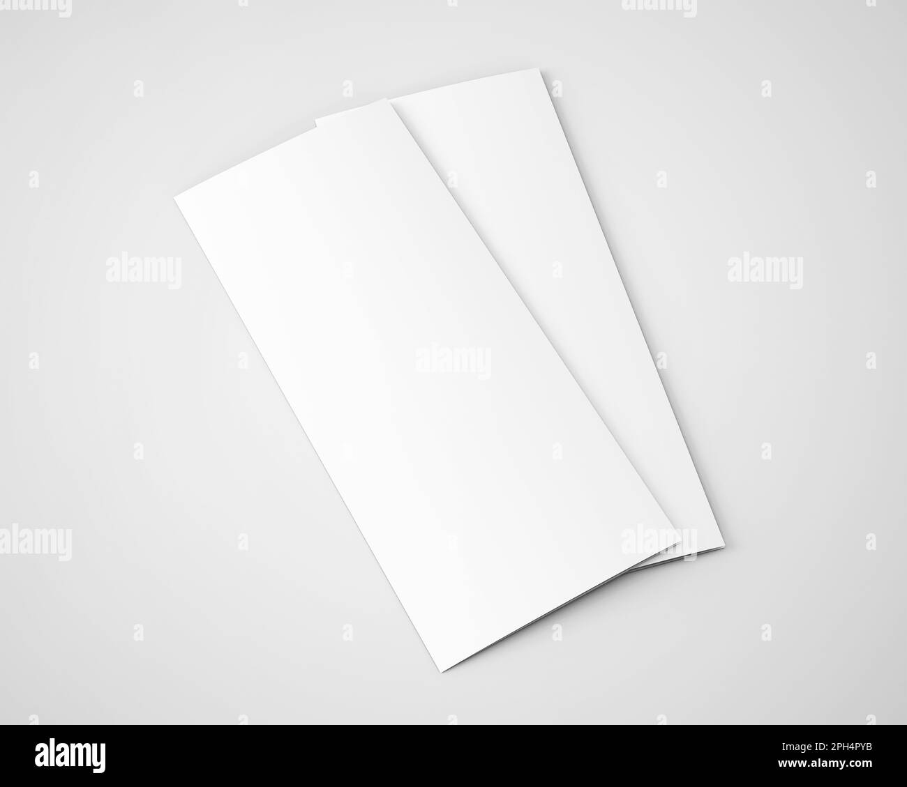 DL Tri-Fold Brochure 3D Rendering Stock Photo - Alamy
