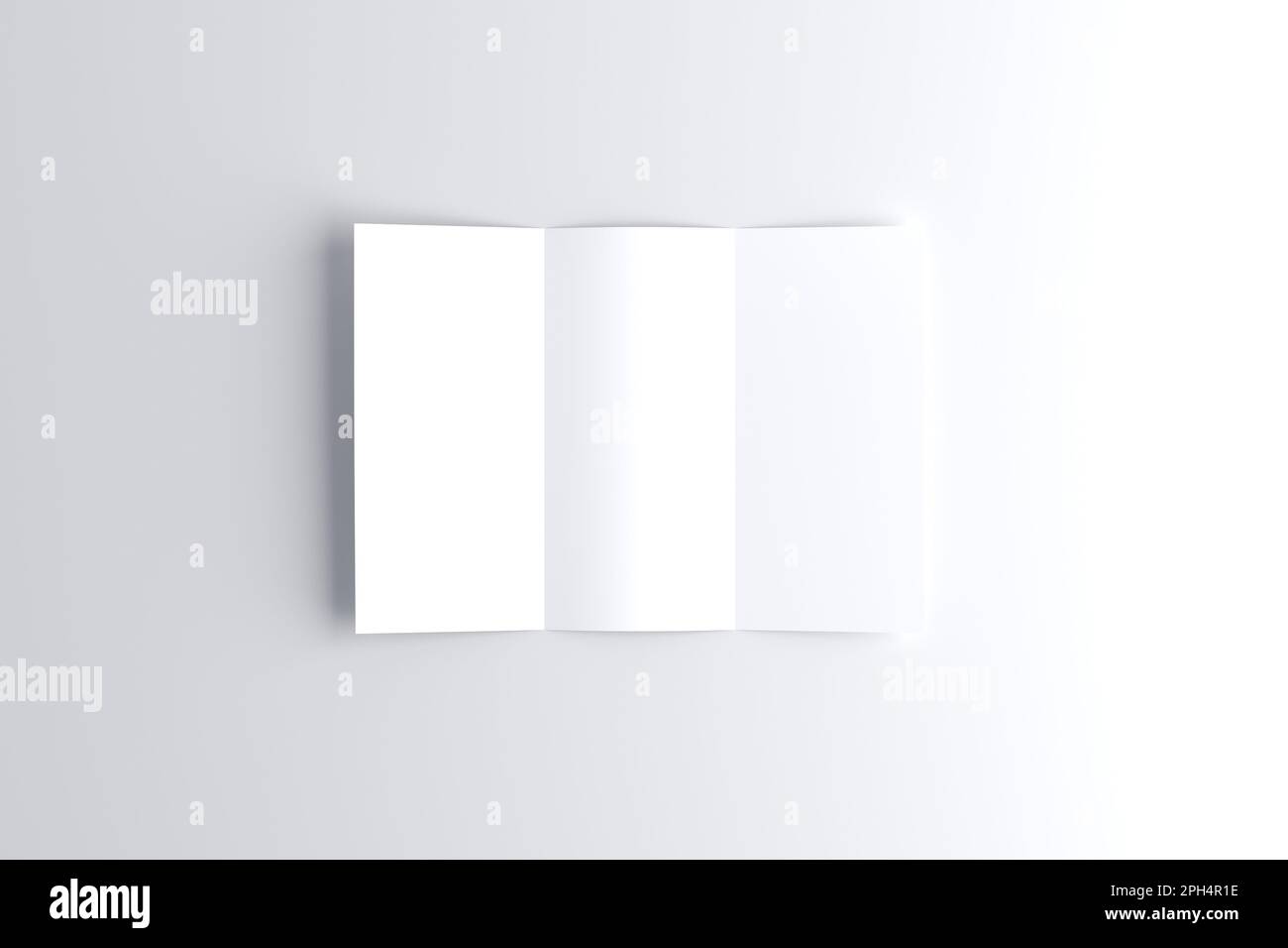 DL Tri-Fold Brochure 3D Rendering Stock Photo - Alamy