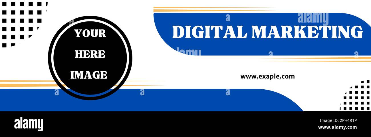 Digital marketing linkedin cover Stock Photo - Alamy