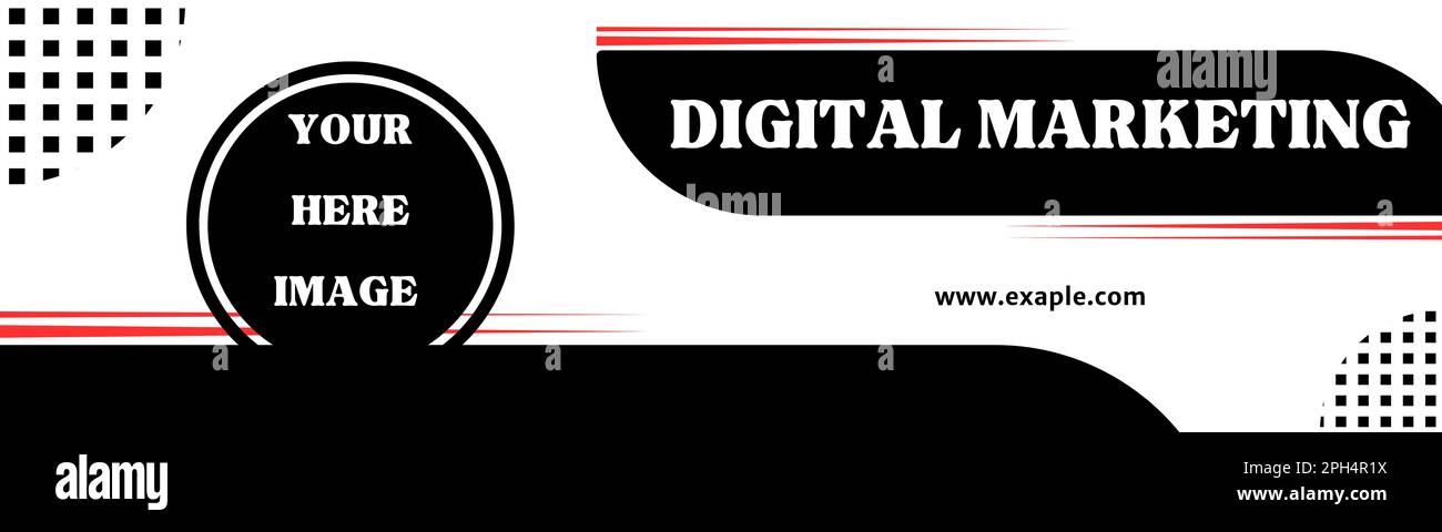 Digital marketing linkedin cover Stock Photo - Alamy