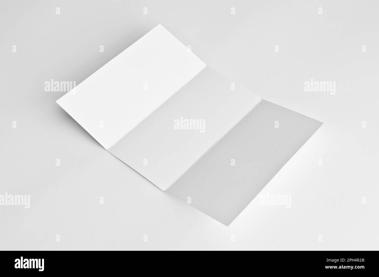 DL Tri-Fold Brochure 3D Rendering Stock Photo - Alamy