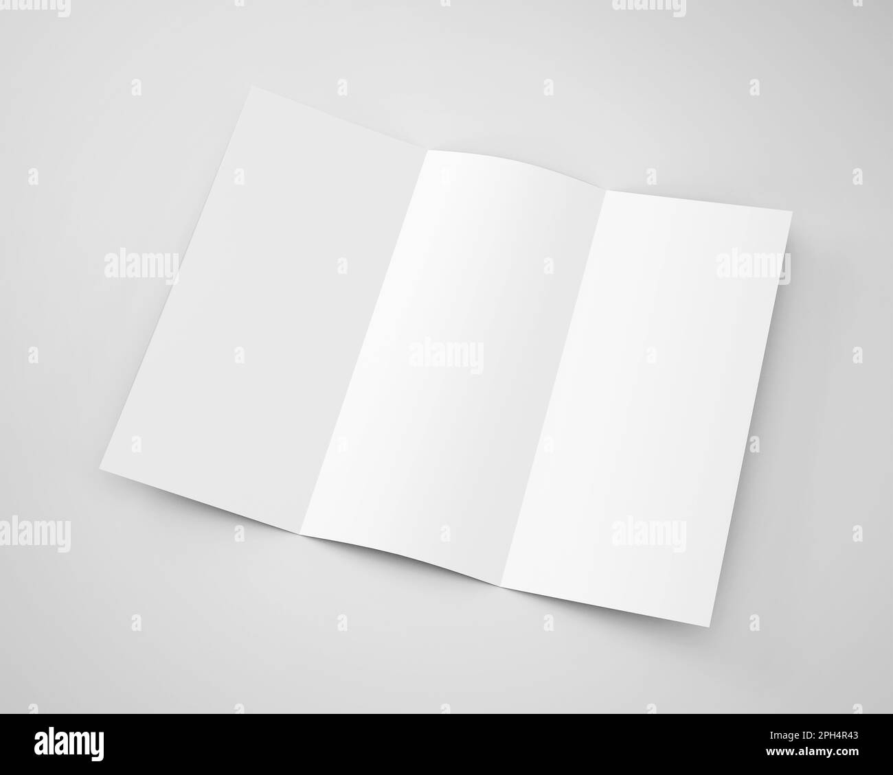 DL Tri-Fold Brochure 3D Rendering Stock Photo - Alamy