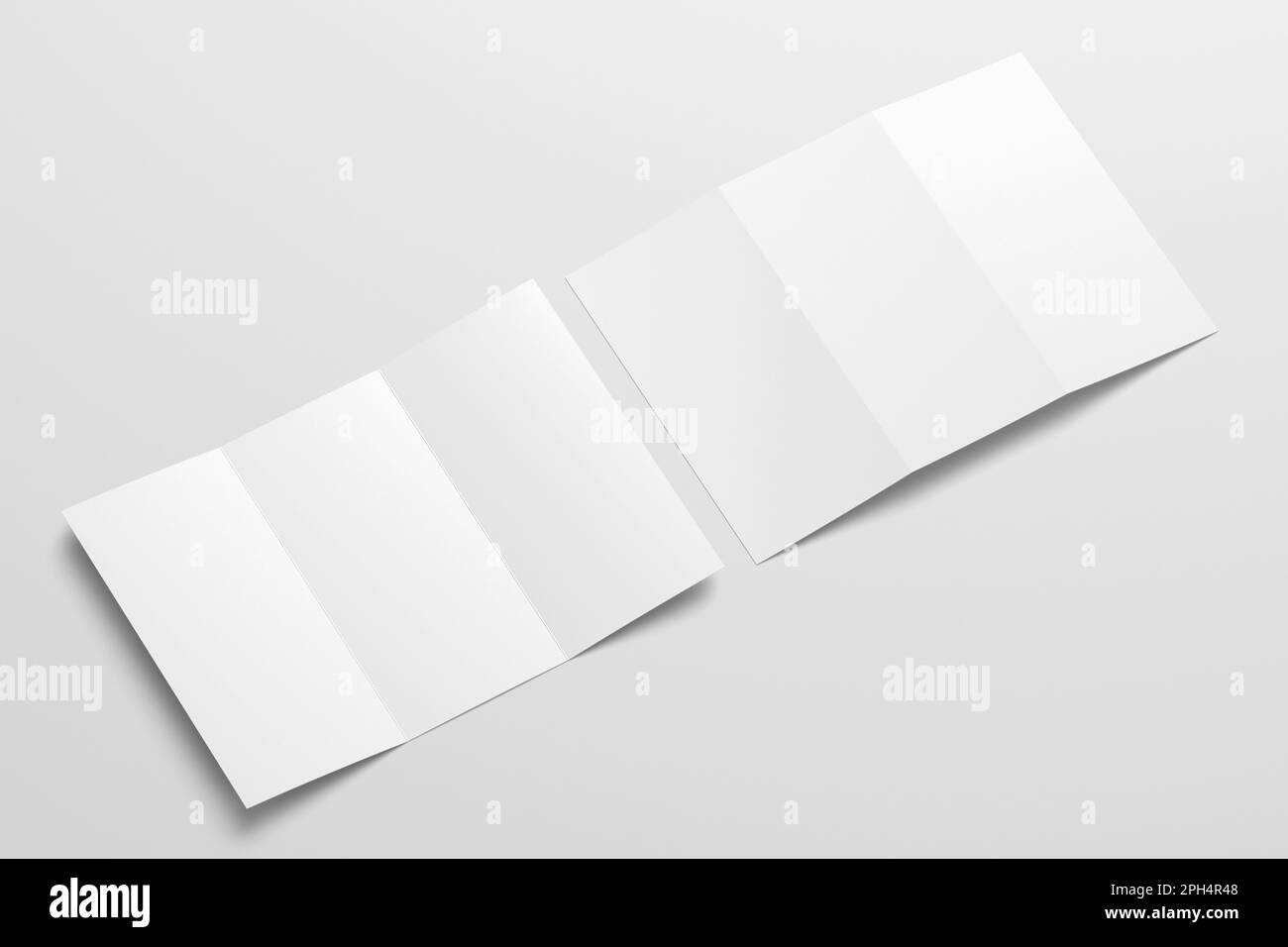 DL Tri-Fold Brochure 3D Rendering Stock Photo - Alamy