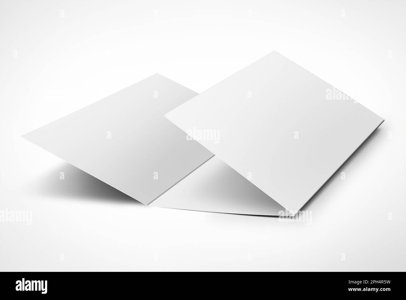 DL Tri-Fold Brochure 3D Rendering Stock Photo - Alamy