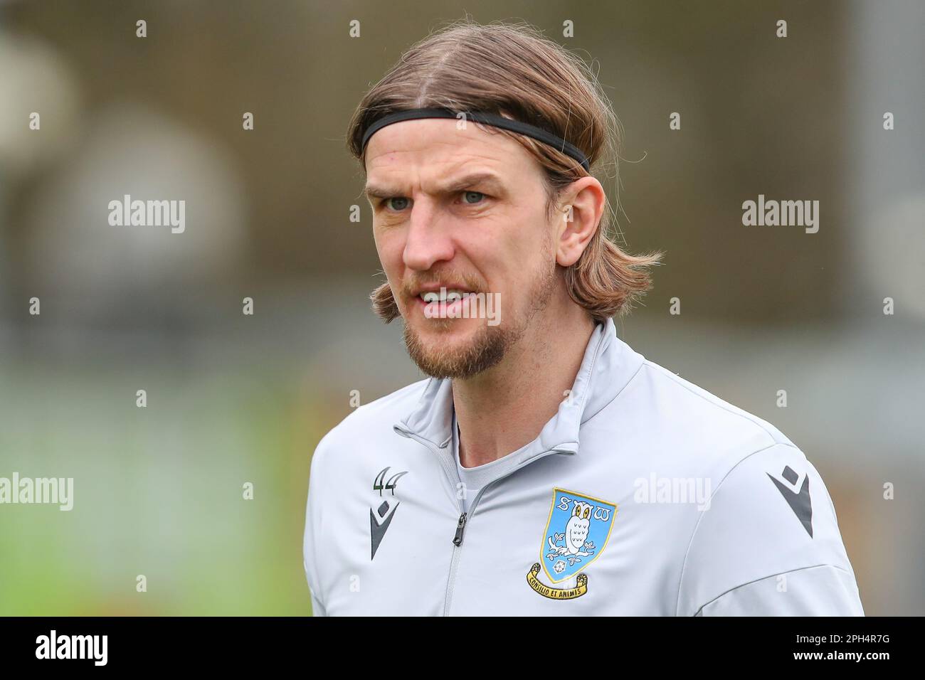 Aden Flint #44 of Sheffield Wednesday arrives ahead of the Sky Bet ...