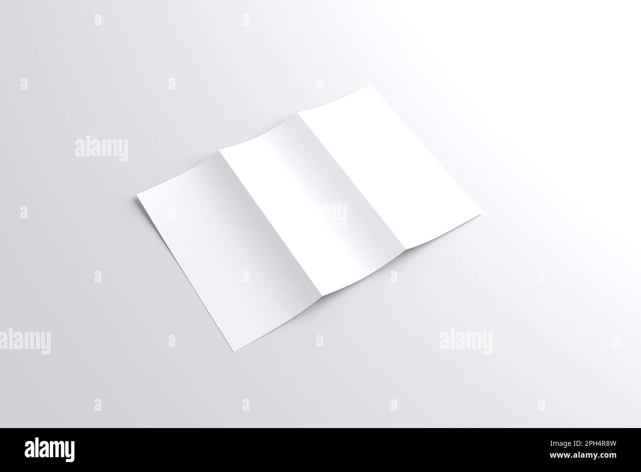 DL Tri-Fold Brochure 3D Rendering Stock Photo - Alamy