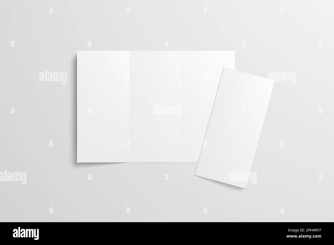 DL Tri-Fold Brochure 3D Rendering Stock Photo - Alamy