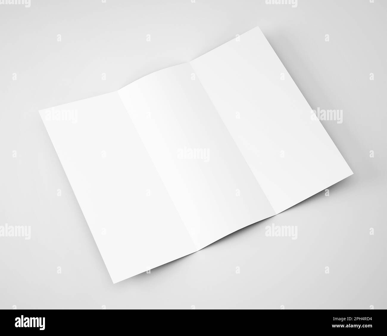 DL Tri-Fold Brochure 3D Rendering Stock Photo - Alamy