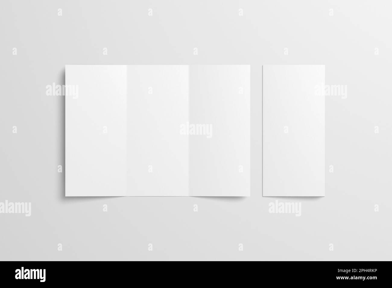 DL Tri-Fold Brochure 3D Rendering Stock Photo - Alamy