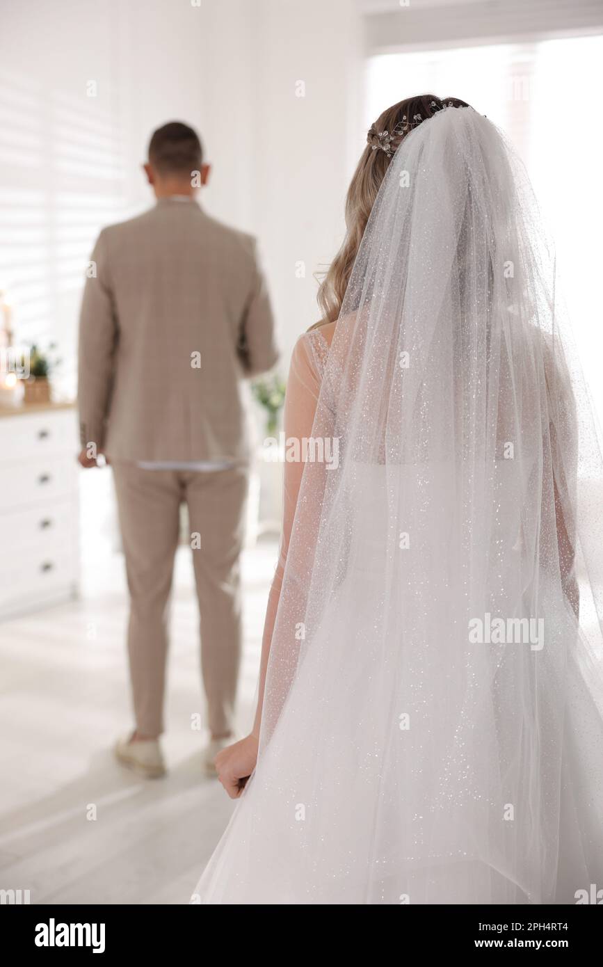 Happy handsome groom waiting hi-res stock photography and images - Alamy