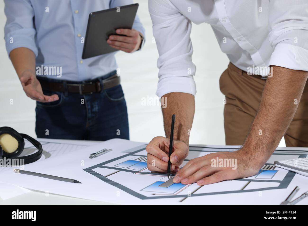 Architects drawings closeup hi-res stock photography and images - Alamy