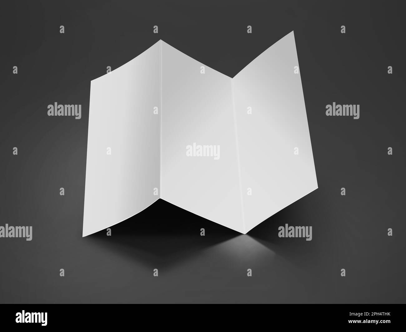 DL Tri-Fold Brochure 3D Rendering Stock Photo - Alamy