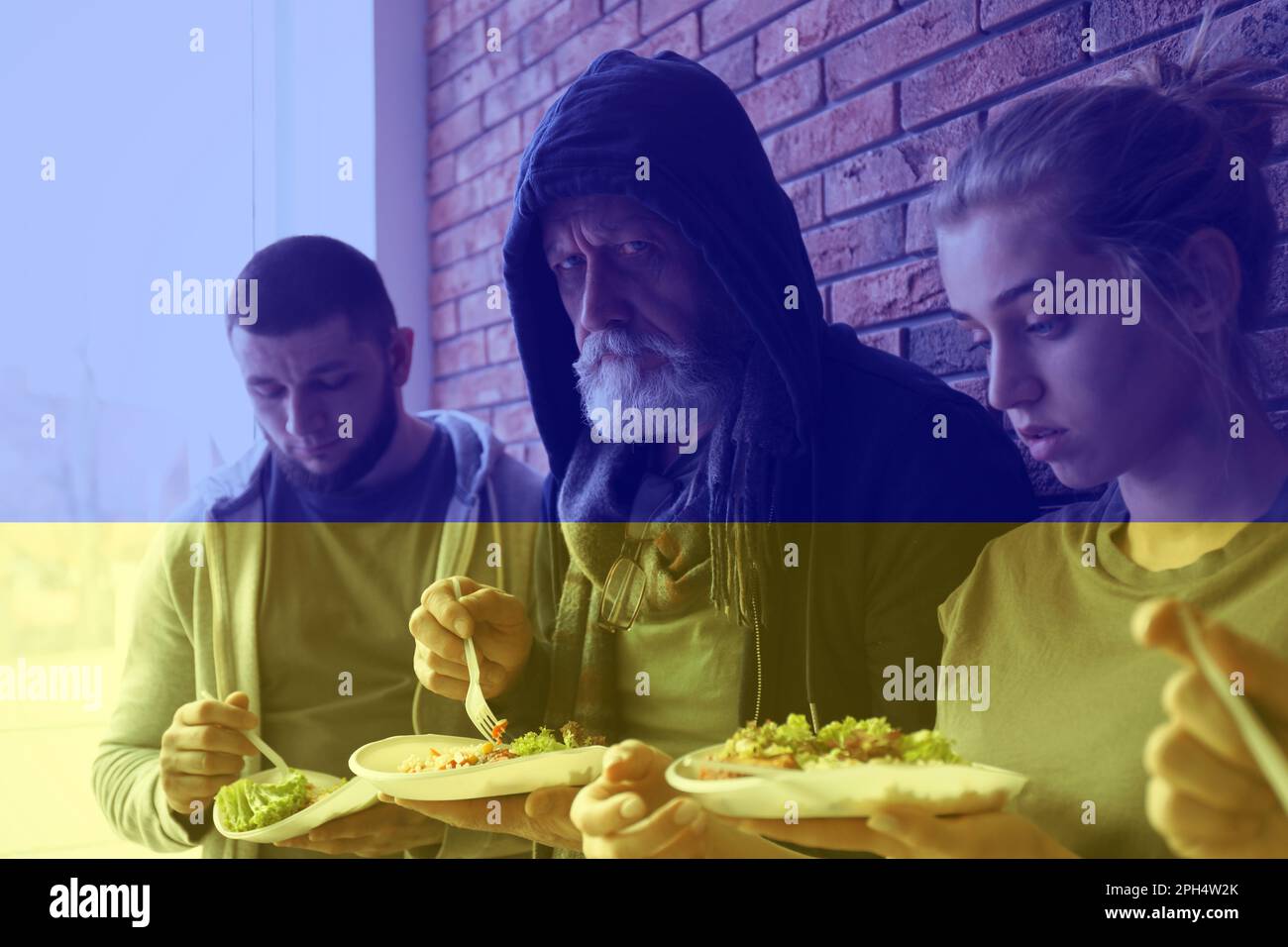 Refugee community kitchen flag hi-res stock photography and images - Alamy