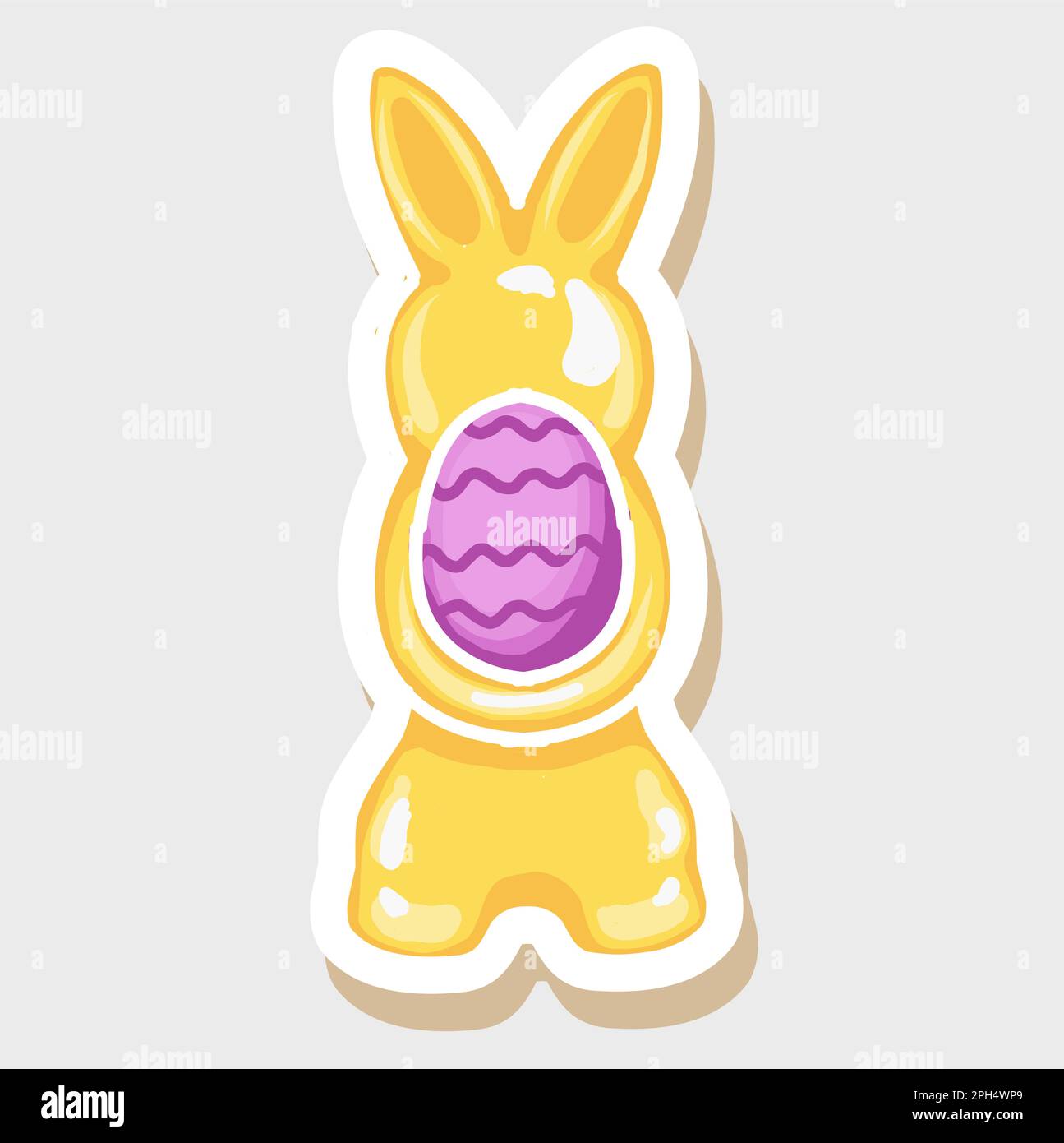 Yellow rabbit with an Easter egg. Easter clipart Stock Vector Image ...