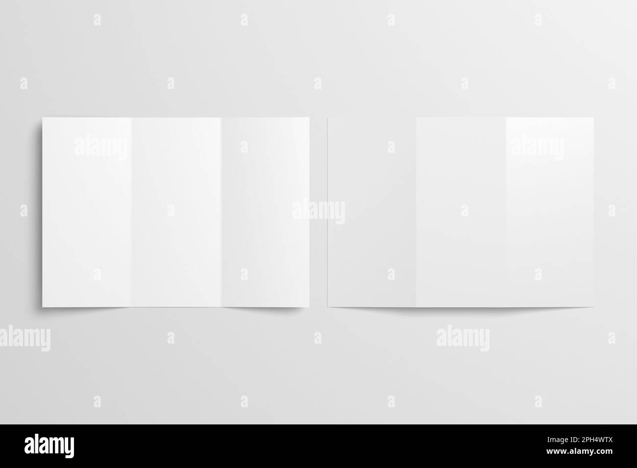 DL Tri-Fold Brochure 3D Rendering Stock Photo - Alamy