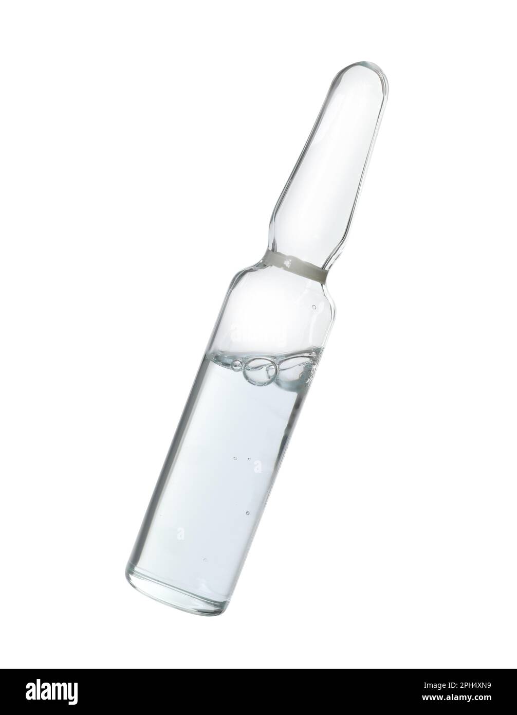 Glass ampoule with pharmaceutical product on white background Stock ...
