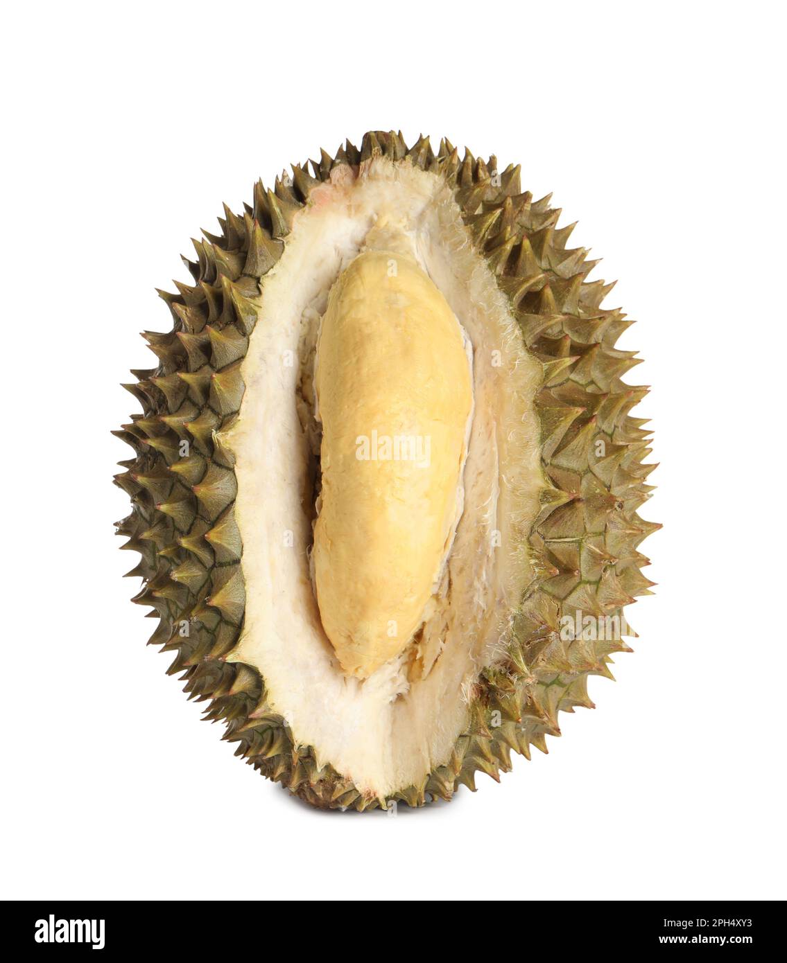 Fresh ripe durian isolated on white. Tropical fruit Stock Photo - Alamy