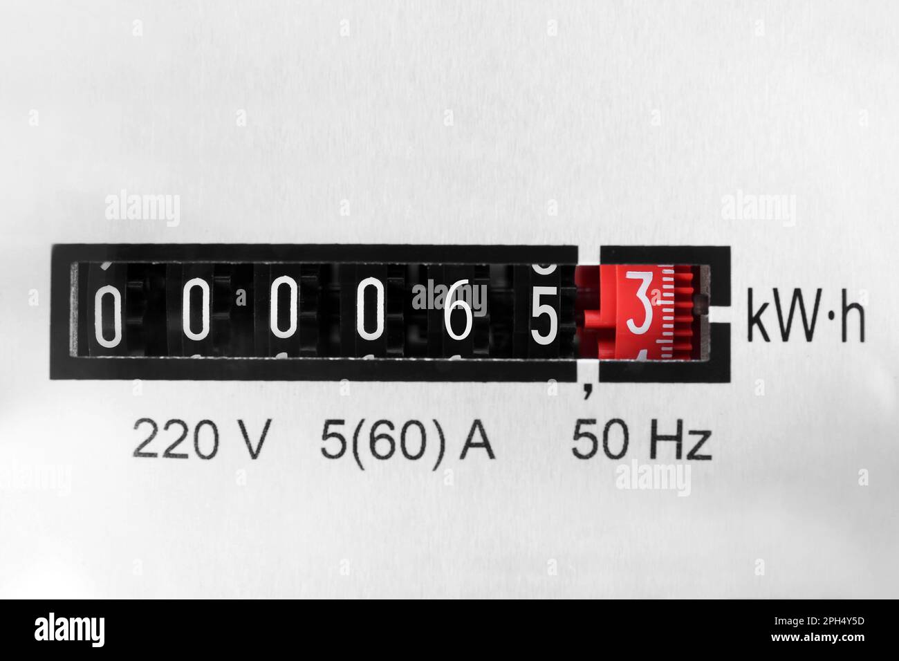 Closeup view of electricity meter. Measuring device Stock Photo - Alamy
