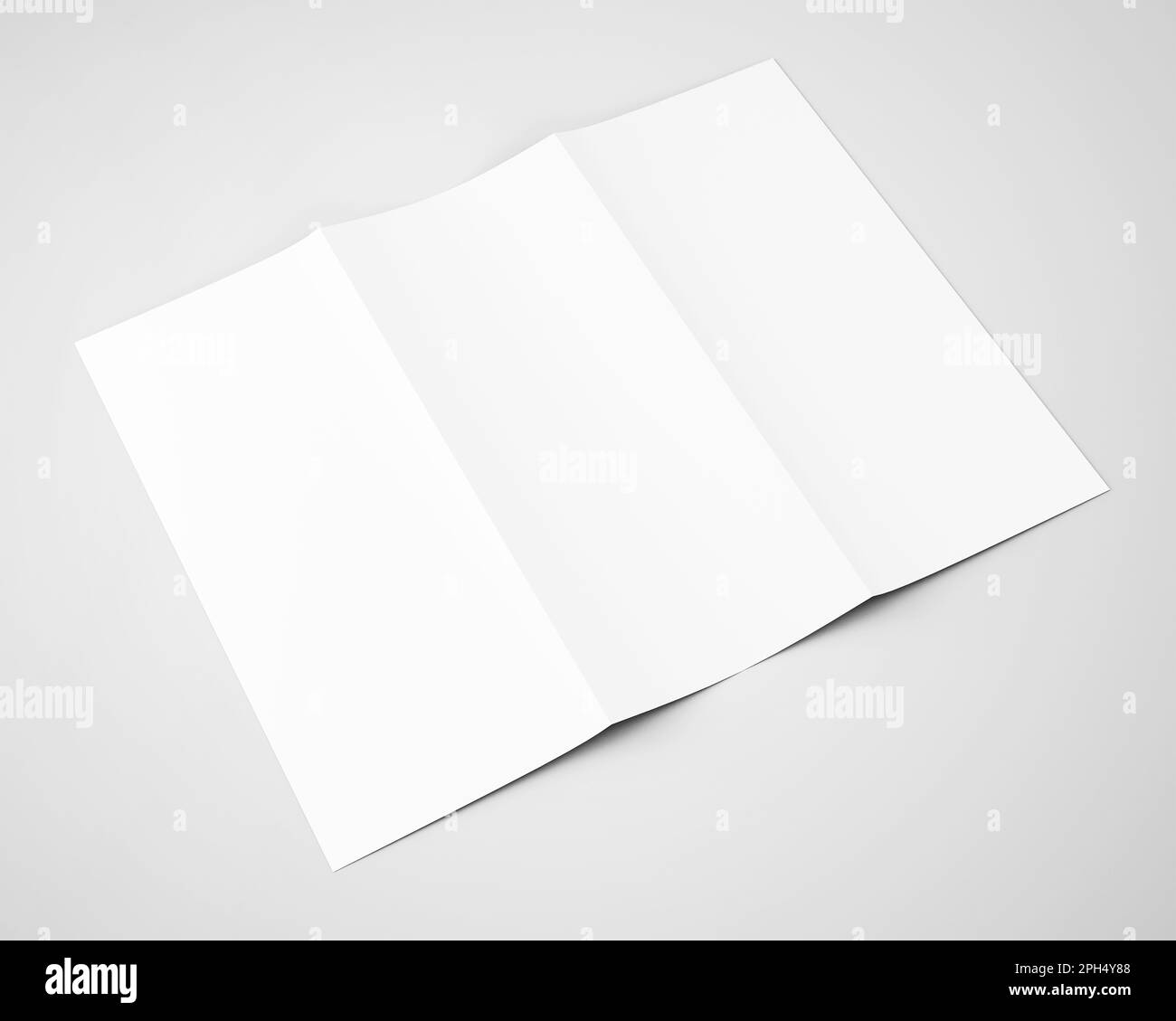 DL Tri-Fold Brochure 3D Rendering Stock Photo - Alamy