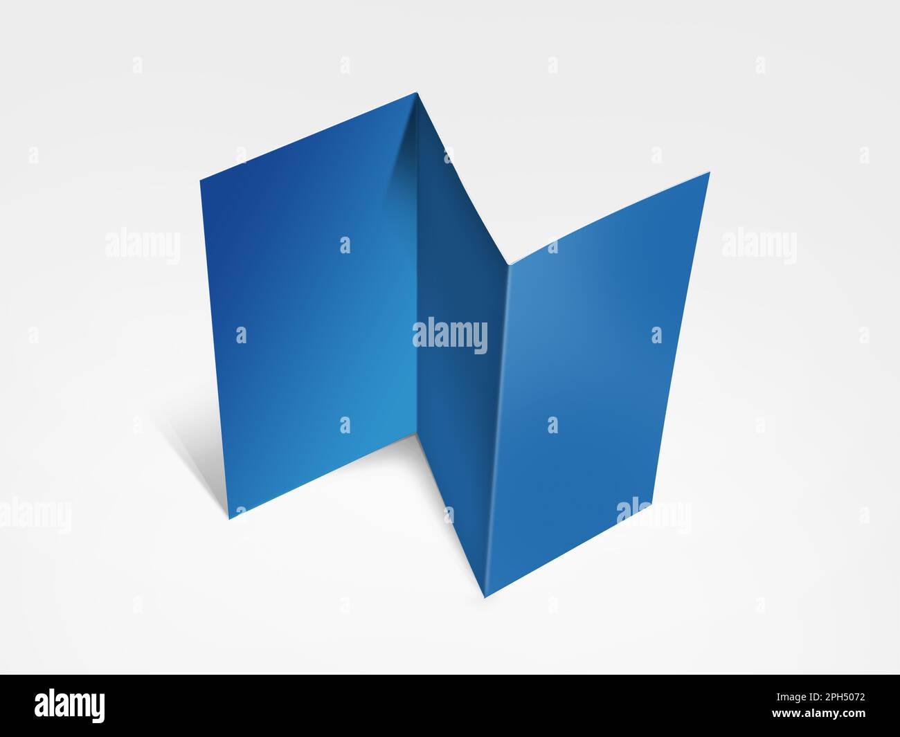 DL Tri-Fold Brochure 3D Rendering Stock Photo - Alamy