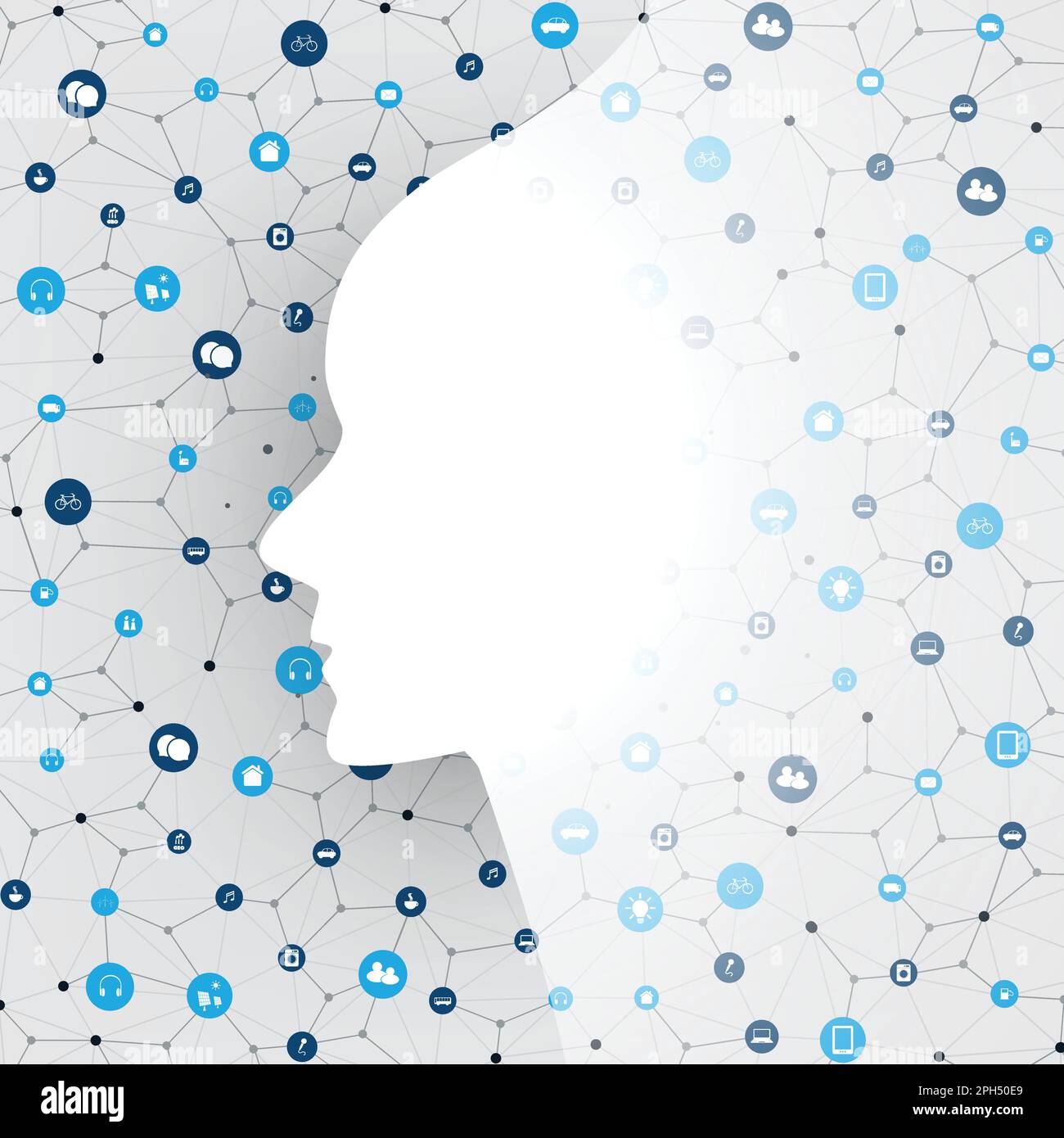 Modern Style Futuristic Machine Learning, Artificial Intelligence, Cloud Computing and IoT ...