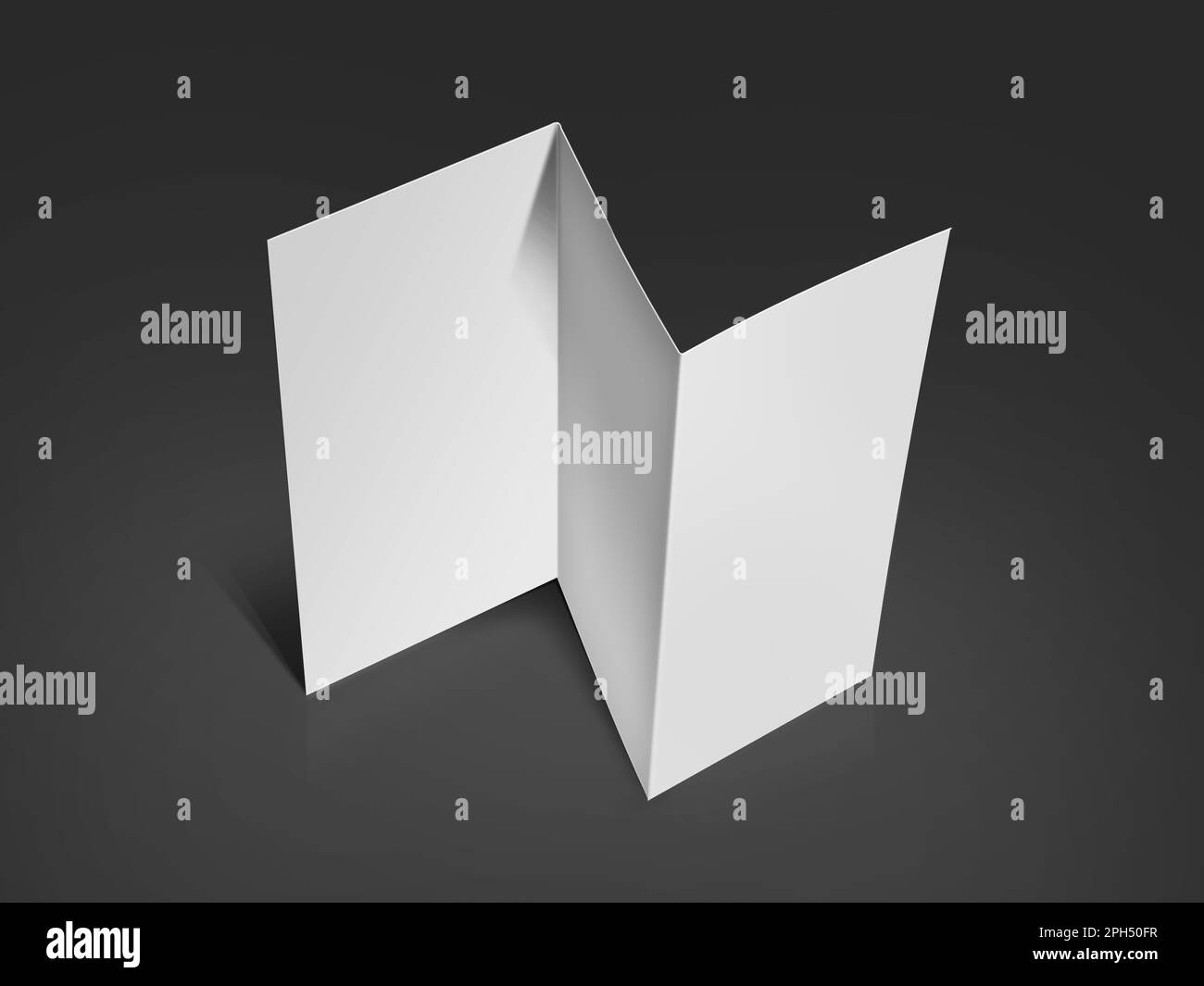 DL Tri-Fold Brochure 3D Rendering Stock Photo - Alamy