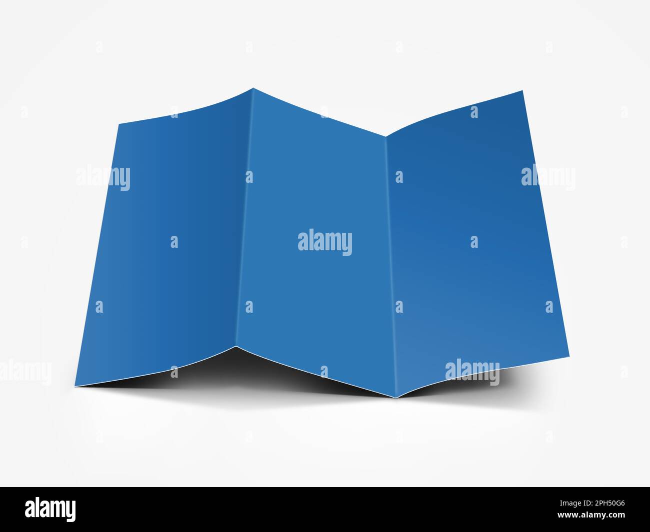 DL Tri-Fold Brochure 3D Rendering Stock Photo - Alamy