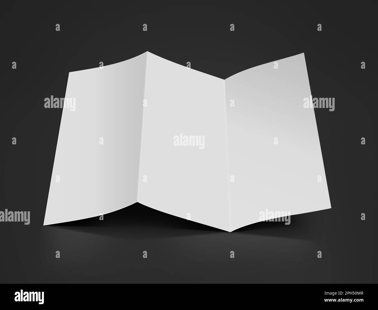 DL Tri-Fold Brochure 3D Rendering Stock Photo - Alamy