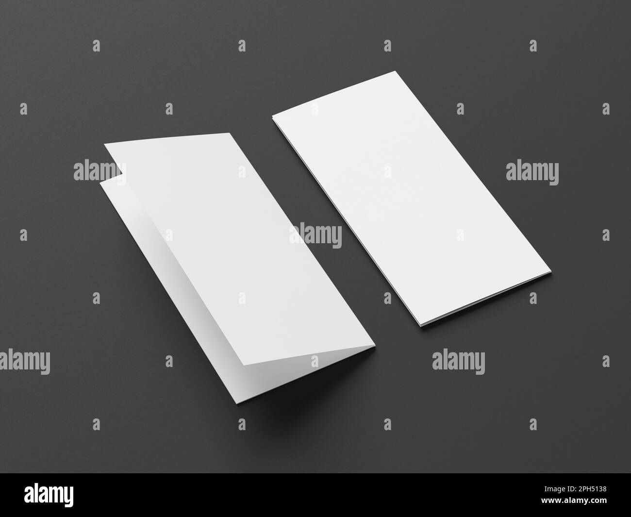 DL Tri-Fold Brochure 3D Rendering Stock Photo - Alamy
