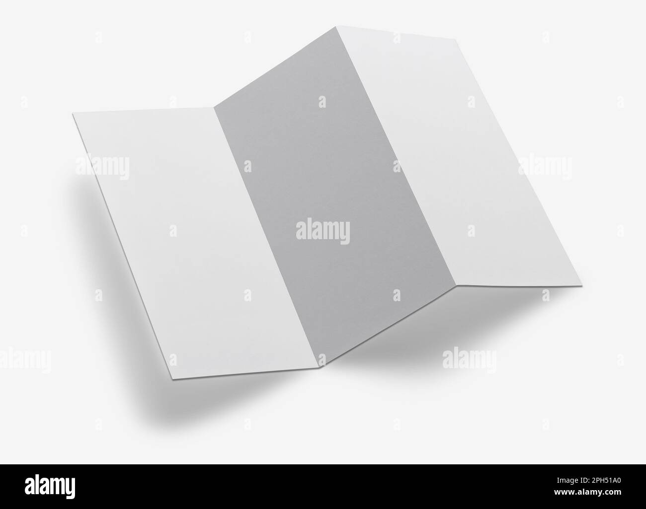 DL Tri-Fold Brochure 3D Rendering Stock Photo - Alamy