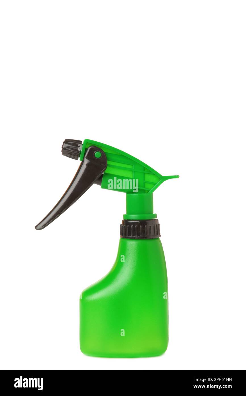 Green plant sprayer isolated on white background, top view Stock Photo ...