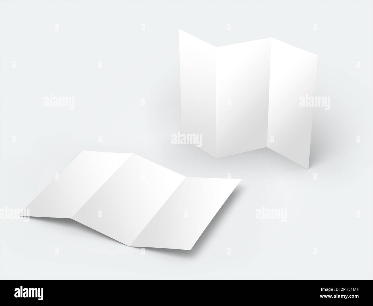 DL Tri-Fold Brochure 3D Rendering Stock Photo - Alamy
