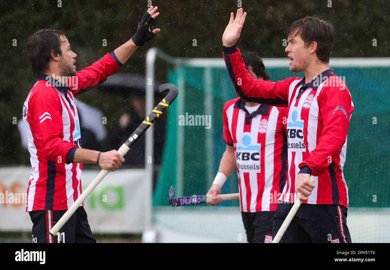 Brussels, Belgium. 26th Mar, 2023. Leopold's Tom Boon celebrates after ...