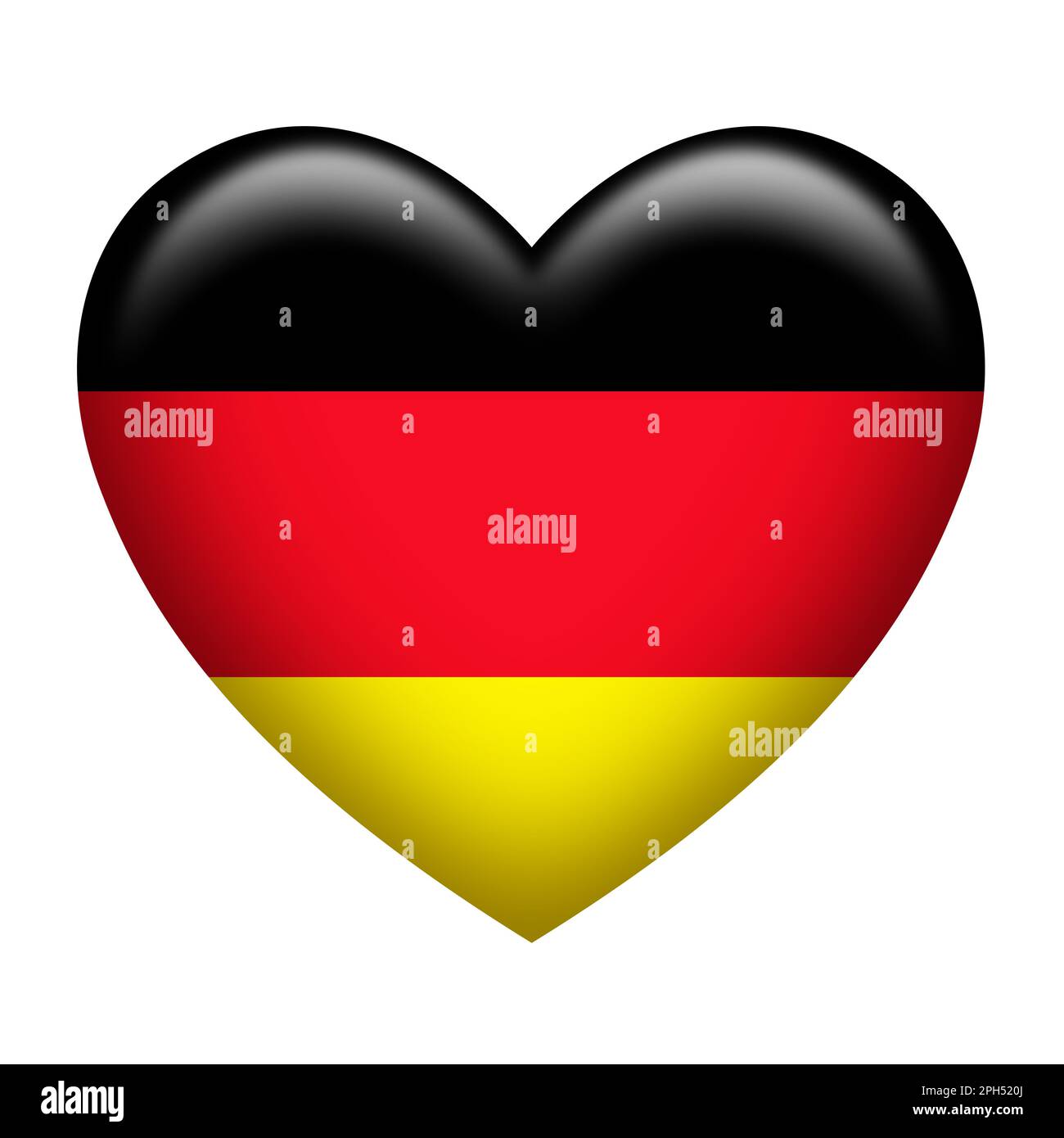 Heart shape of Germany insignia isolated on white Stock Photo - Alamy